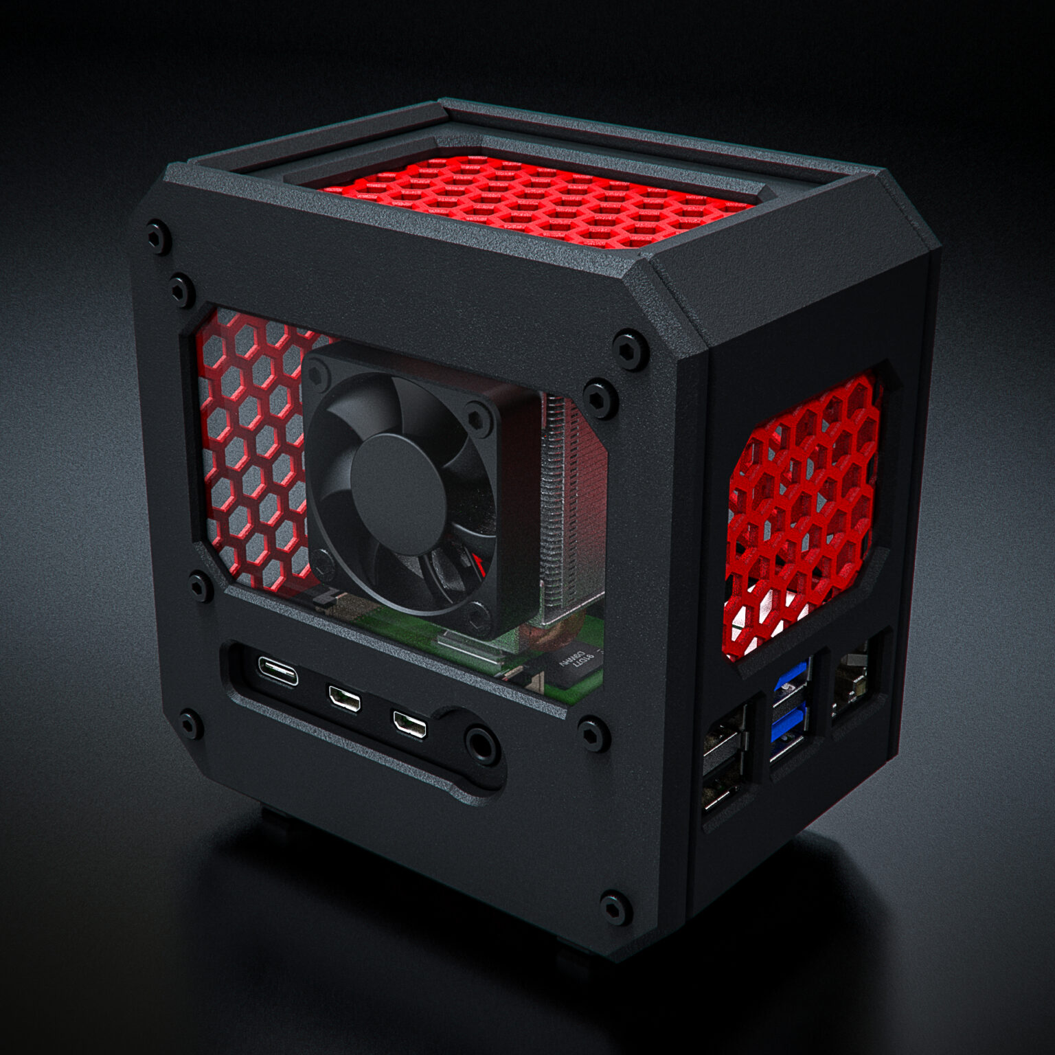 Raspberry Pi 2B / 3B / B3+ – Micro Tower Case Kit – E-Studios