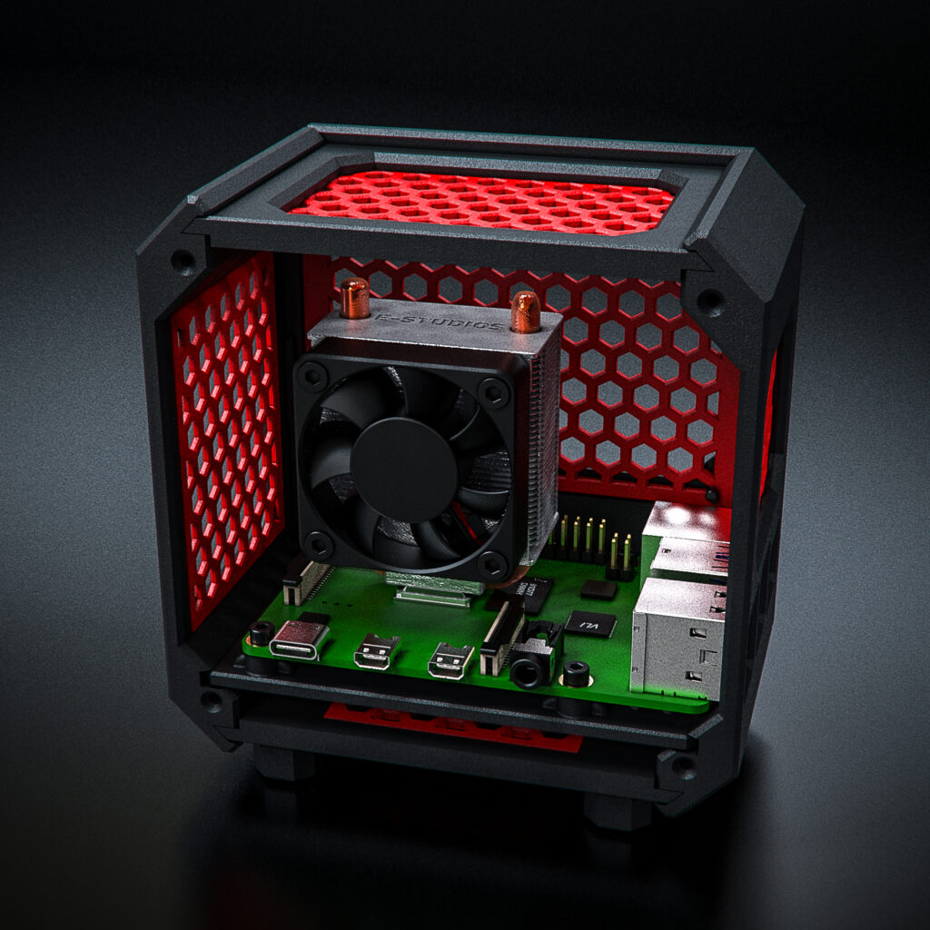 Raspberry Pi 4 – Micro Tower Case STL File – E-Studios